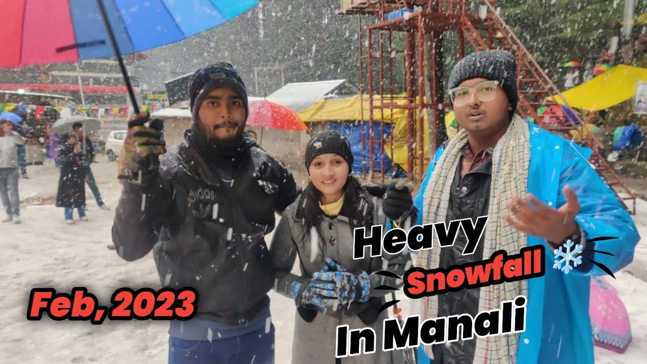 Manali Snowfall | Heavy Snowfall in Manali | Manali Live Snowfall ...