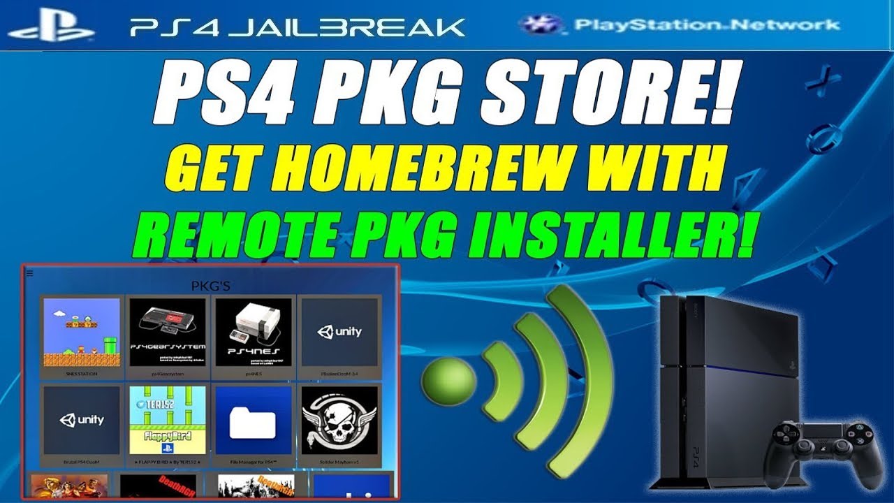 PS4 Package Store! Get Homebrew With Remote Pkg Installer! PS4 CFW 5 05 ...