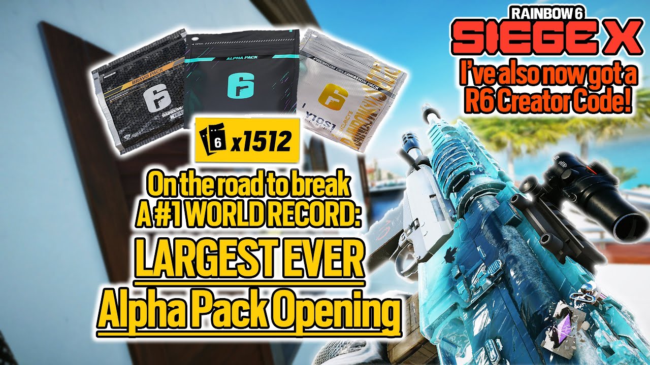 On the road to break a #1 WORLD RECORD Alpha Pack Opening in R6 Siege X ...
