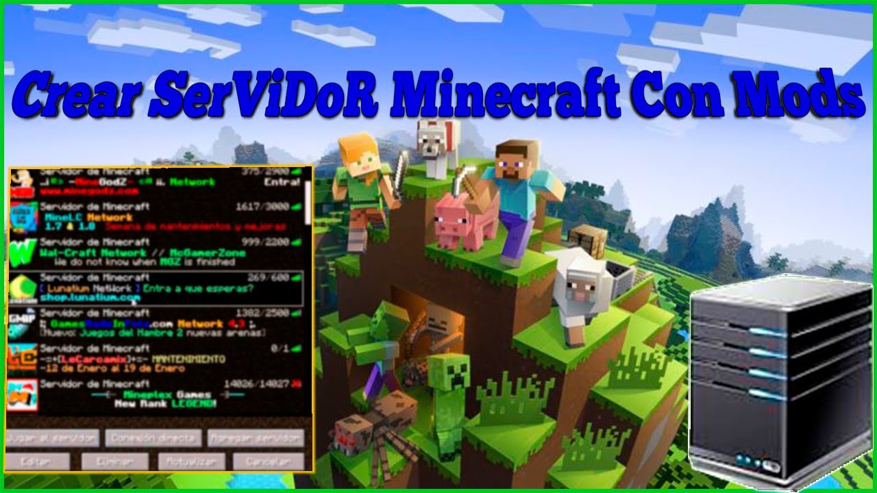 Crear servidor Minecraft con MODS en Windows[Cualquier Versión] 2020!! - YouTube