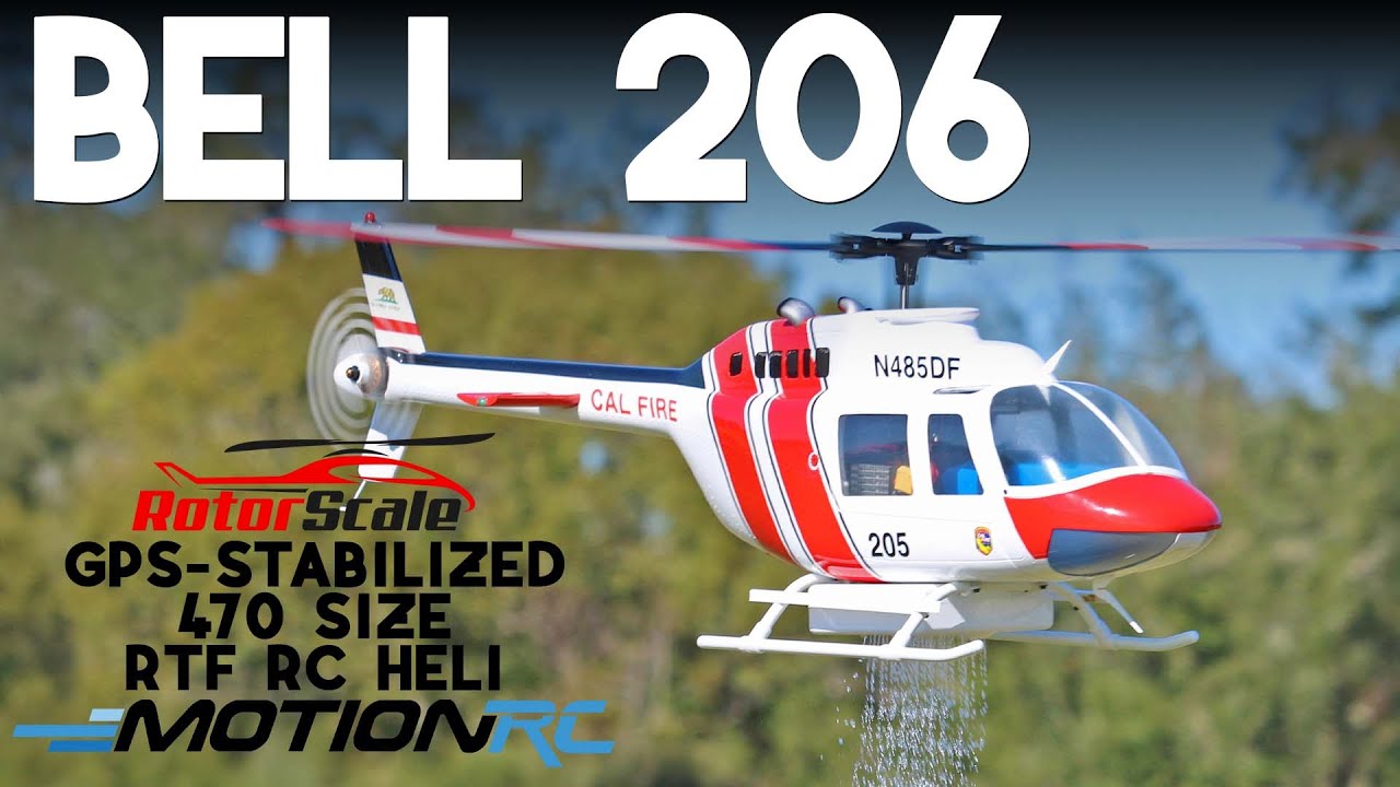 RotorScale Bell 206 Super Scale 470 Size GPS Stabilized Helicopter ...