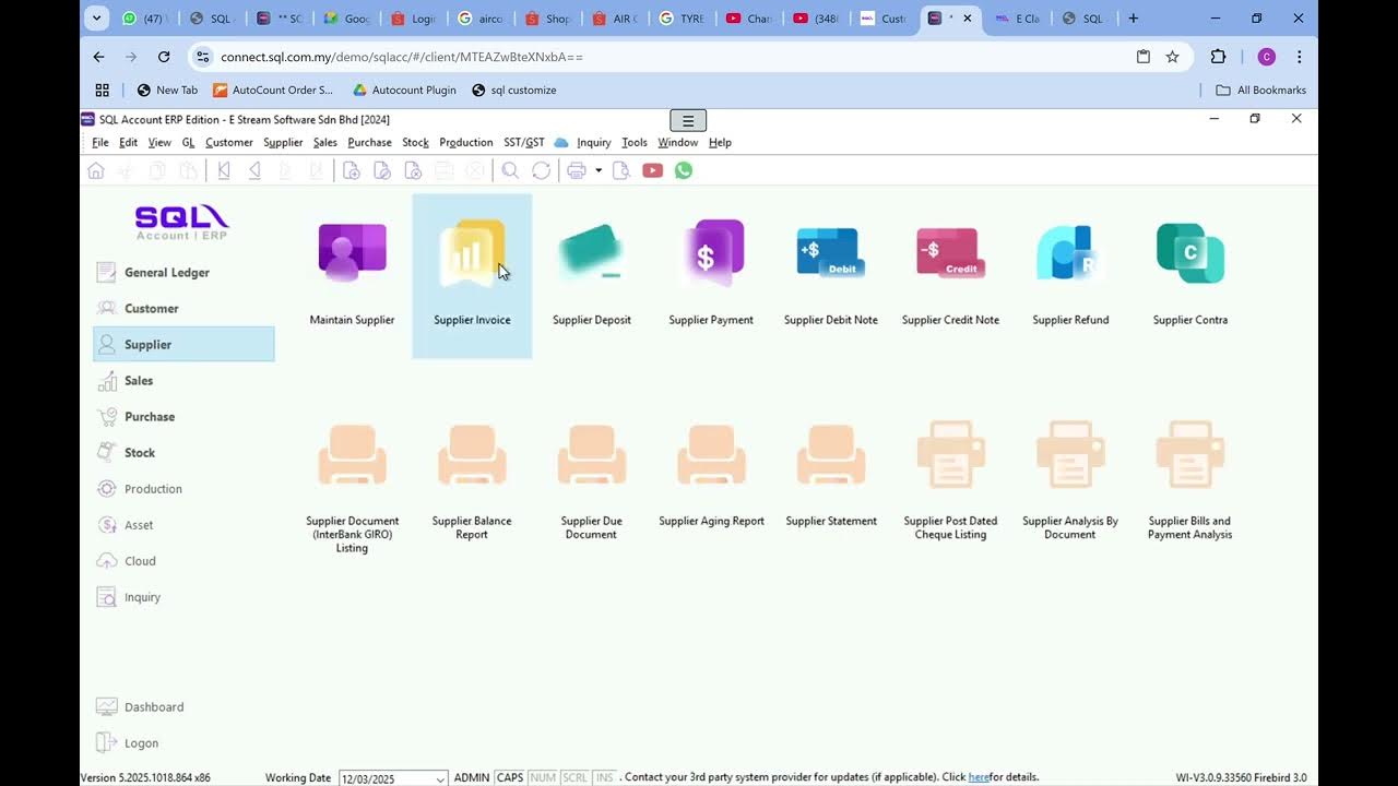 SQL ACCOUNTING (ACCOUNTANT) DEMO - YouTube