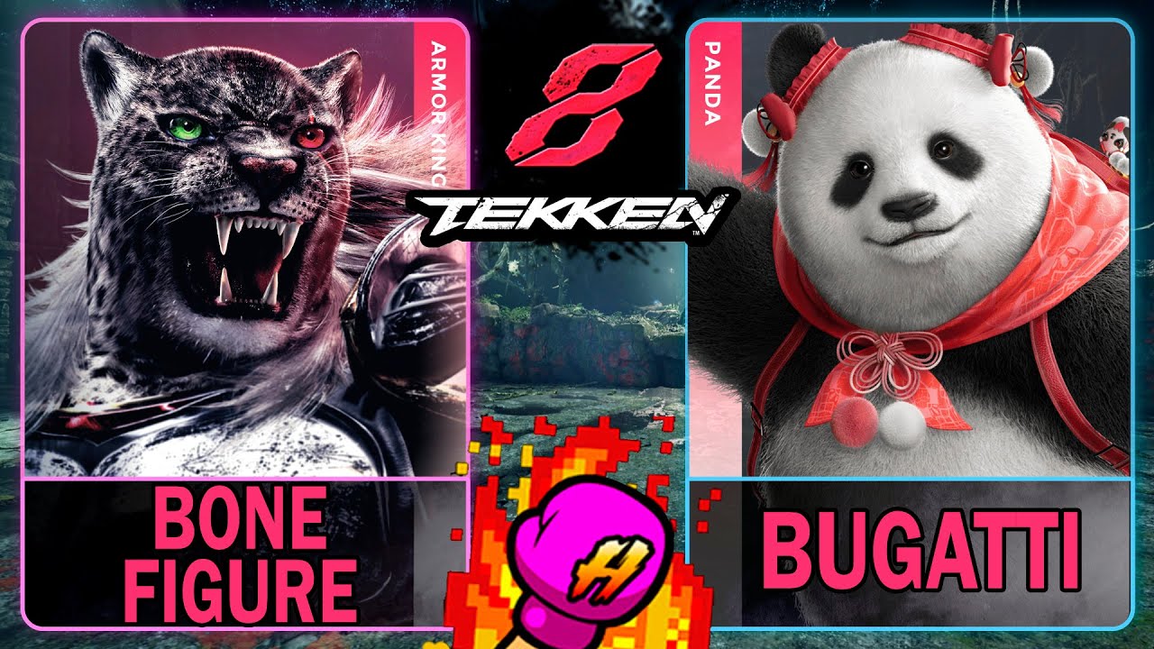 Tekken 8 Bone Figure (ARMOR KING) VS Bugatti (PANDA)🥊 鉄拳8🥊4K 60ᶠᵖˢ🥊T8 🥊 ...
