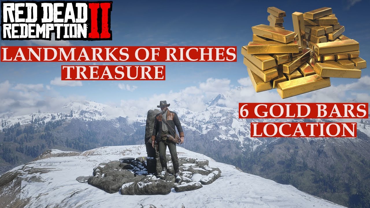 Red Dead Redemption 2 | 6 GOLD BARS LOCATION | Landmarks of riches ...