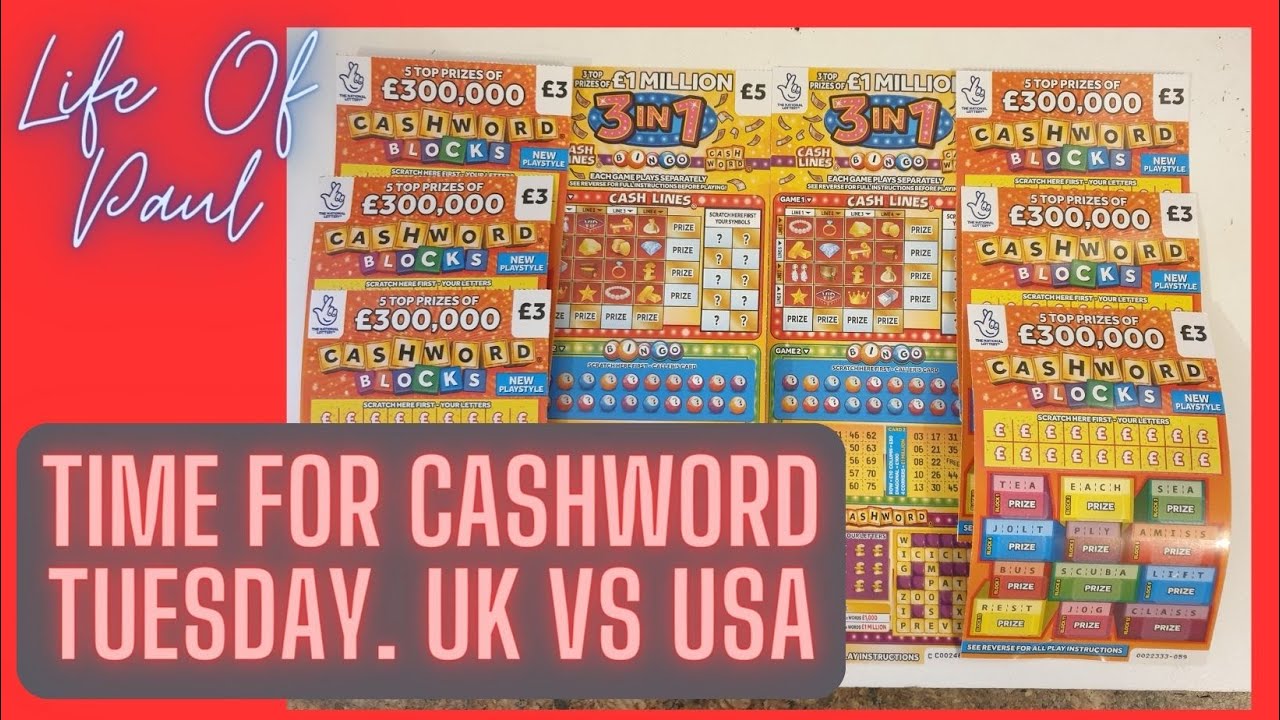 £28 mix of £3 Cashword Blocks and £5 3 in 1 Scratch Cards. Cashword ...