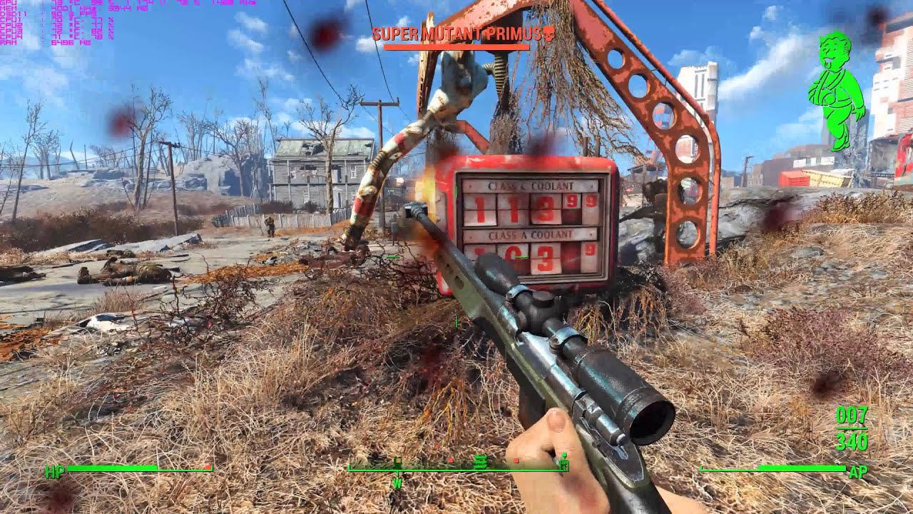 Fallout 4. Death by suicide bomber after many super mutant. - YouTube