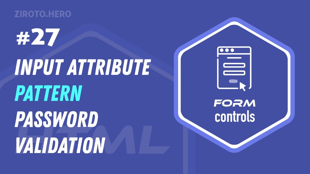 Master HTML in Darija Arabic #27 Input Attribute (pattern) Password Validation Example - YouTube