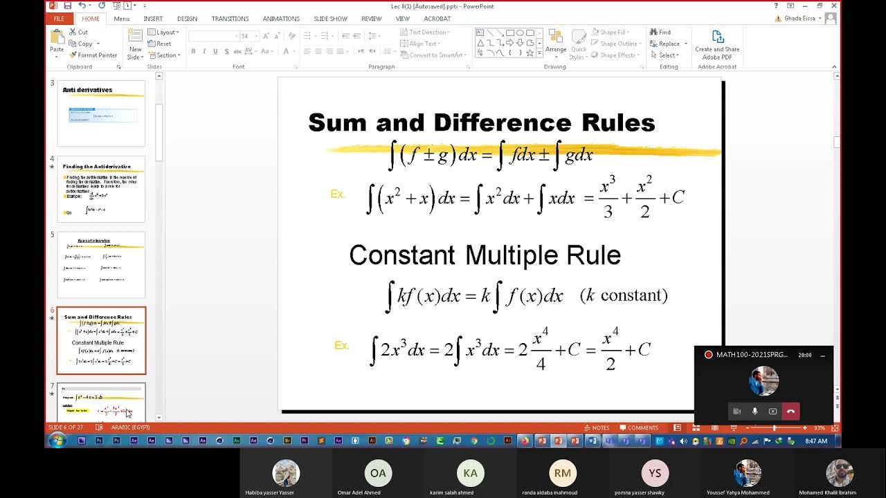 Lec 7 Part 2 (Integration) - YouTube