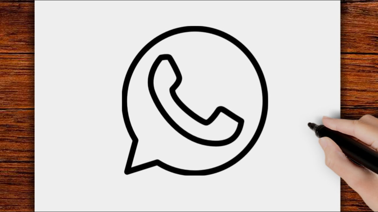 Cómo dibujar el logotipo de whatsapp - YouTube