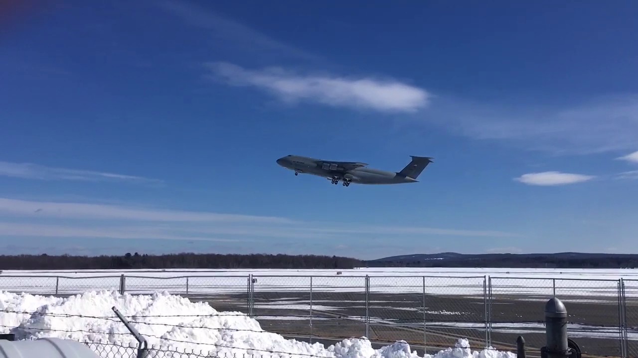 C-5 galaxy last takeoff for aircraft 70-0456 as it is being retired to ...