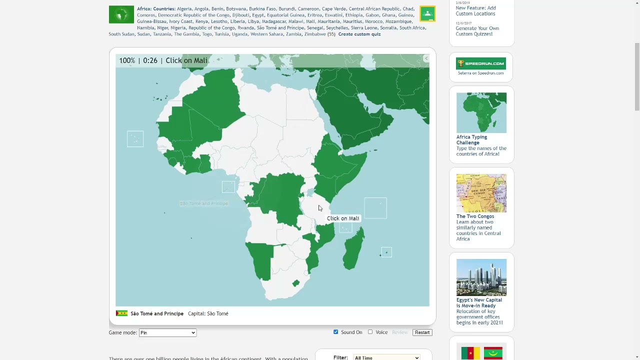 Seterra Africa Countries in 37 seconds - YouTube