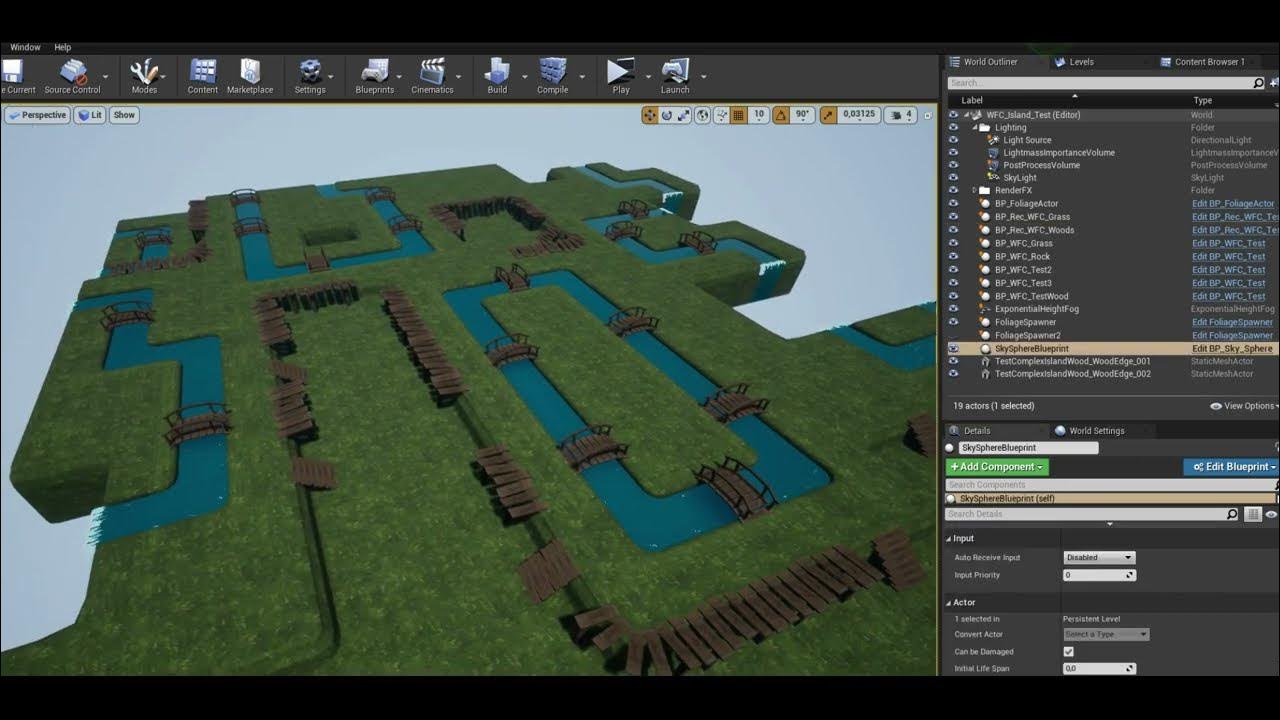 Unreal Engine "Wave Function Collapse 3D" - Modular Generating - YouTube