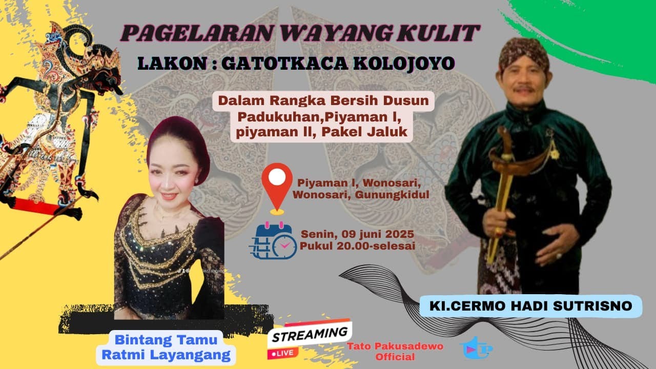 LIVE PAGELARAN WAYANG KULIT || LAKON GATOTKACA KOLOJOYO || DHALANG KI ...