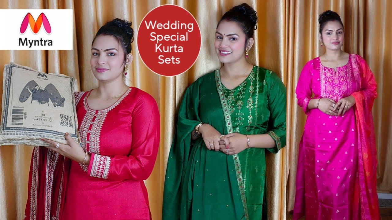 Myntra Wedding Special Kurta Set Haul Priya Deep - YouTube