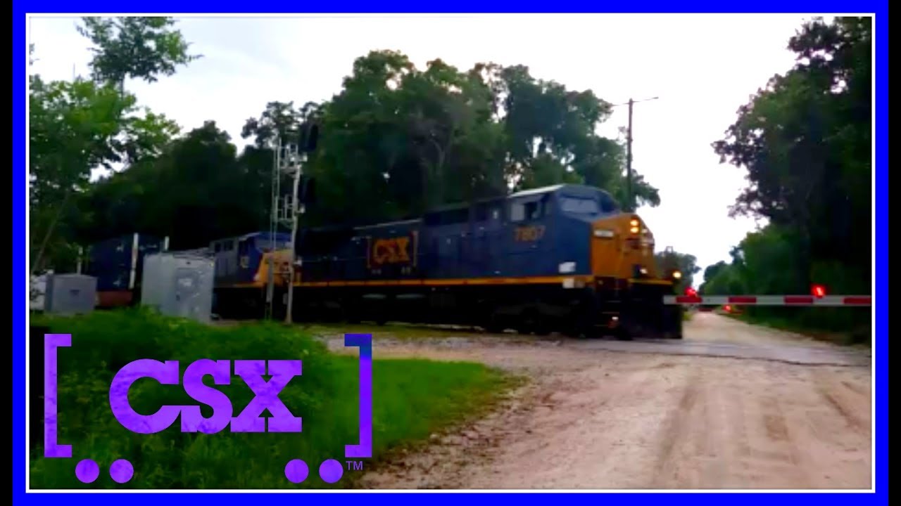 CSX 7807 CSX 330 Railroad Crossing in Dade City on Jordan Road - YouTube