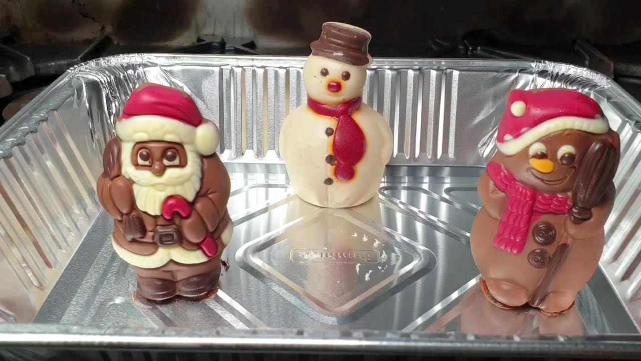 Burning Santa Chocolate Timelapse - YouTube
