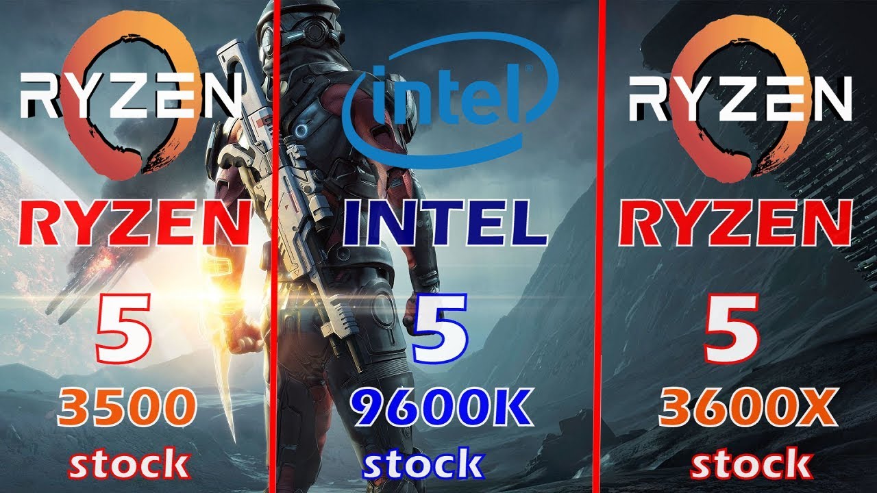 Ryzen5 3500 Vs Intel I5 9600k Vs Ryzen5 3600x Gaming Benchmark YouTube