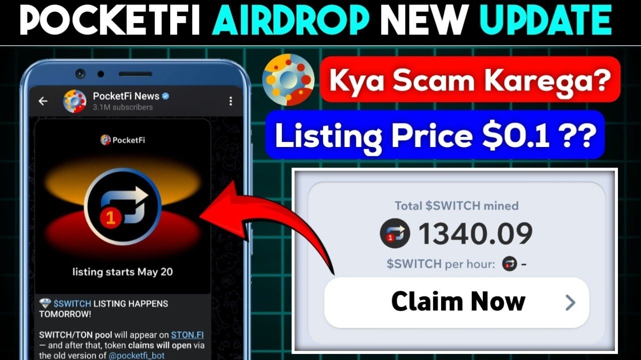 Pocketfi Airdrop Withdraw | Pocketfi Airdrop Update | Pocketfi Listing ...