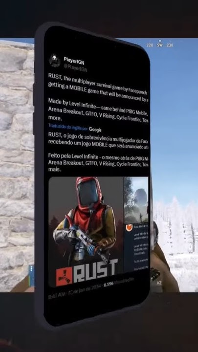 AGORA SIM!!! RUST MOBILE OFICIAL EM DESENVOLVIMENTO #rust #facepunch #rustmobile #levelinfinite ...