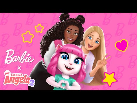 Why is Everything Pink?! 💗🌟 My Talking Angela 2 x @Barbie Gameplay