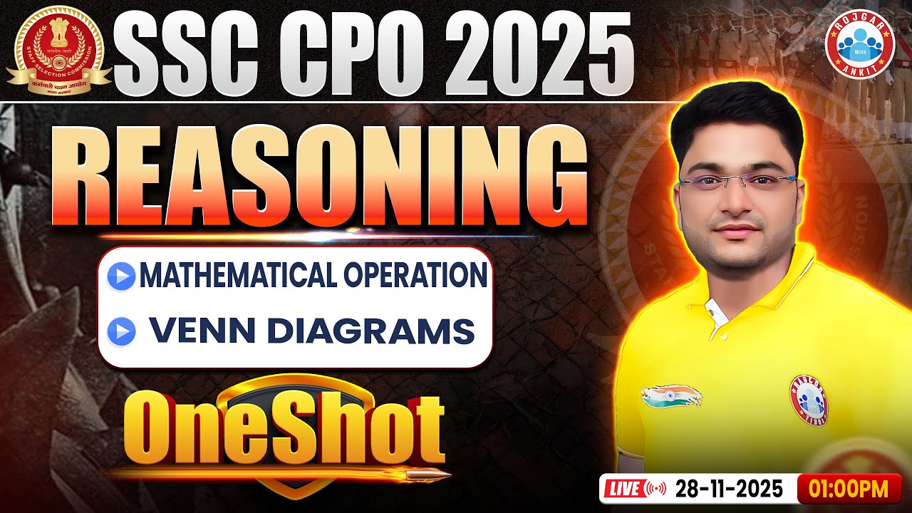 SSC CPO Reasoning 2025 | SSC Reasoning Venn Diagrams, Mathematical ...
