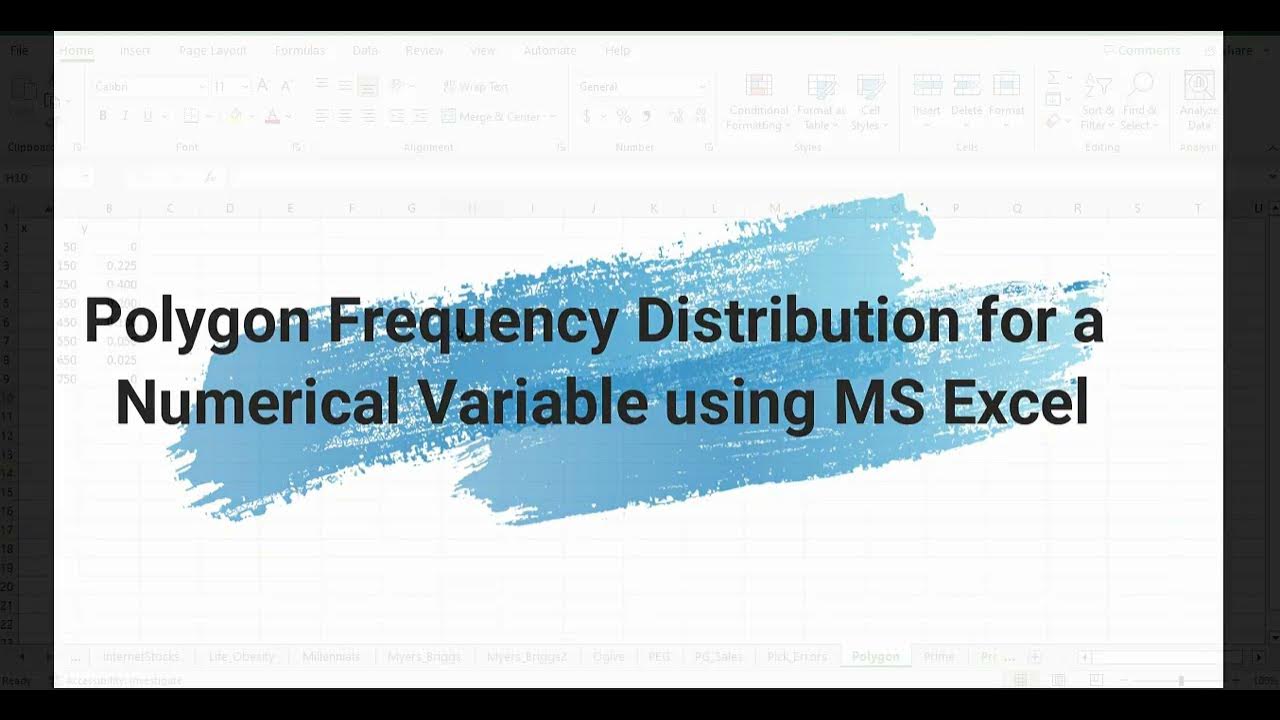 How to create Polygon Frequency Distribution for a Numerical Variable using Microsoft Excel ...