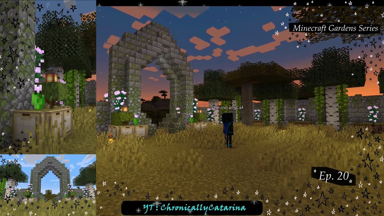 Building a Cottagecore Floral, Mossy Archway | Minecraft Gardens Series ...