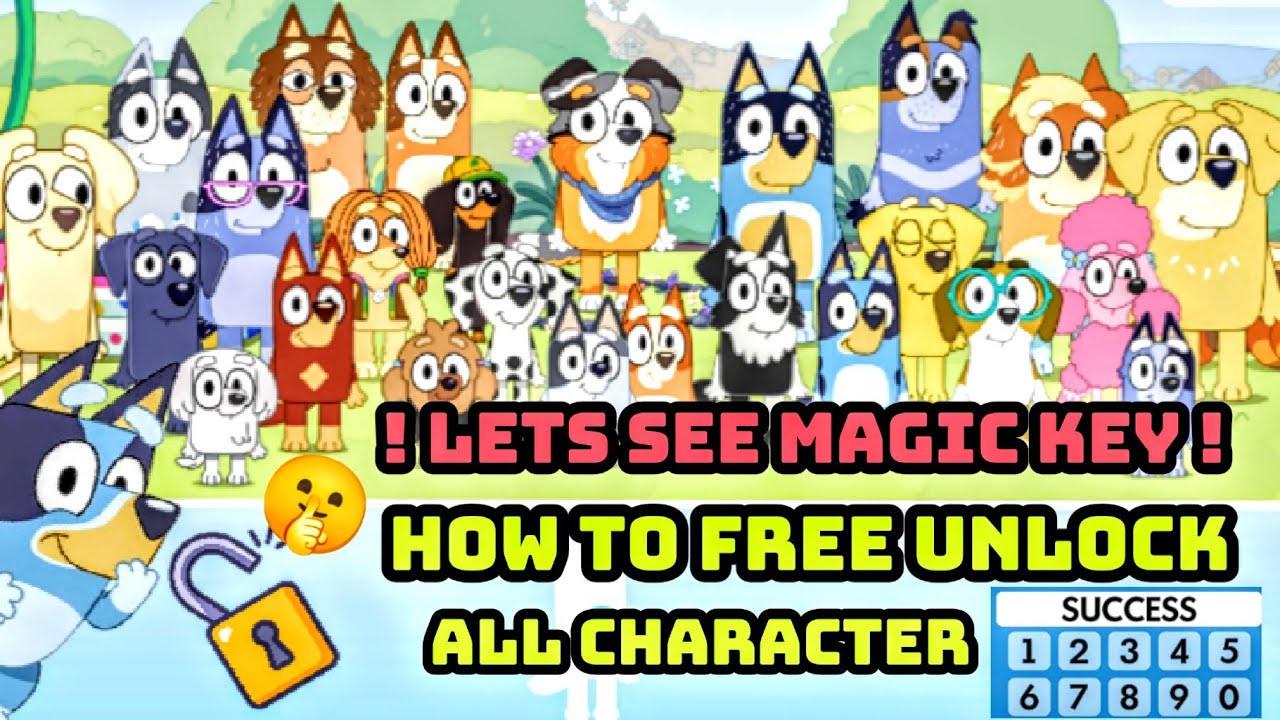 Bluey The Videogame Lets See Magic Key How To Free Unlock All Character ...