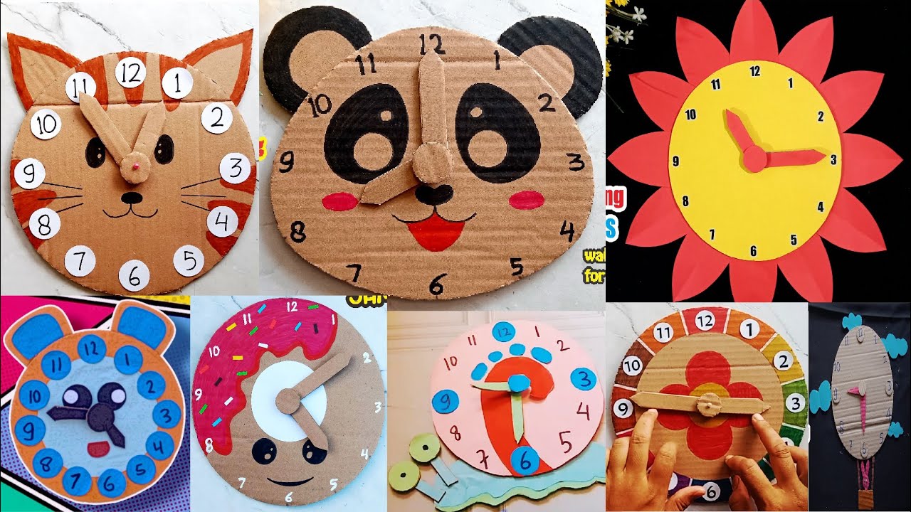 Wall clock craft DIY - Ide Membuat Jam dinding dari Kardus Bekas - Wall ...