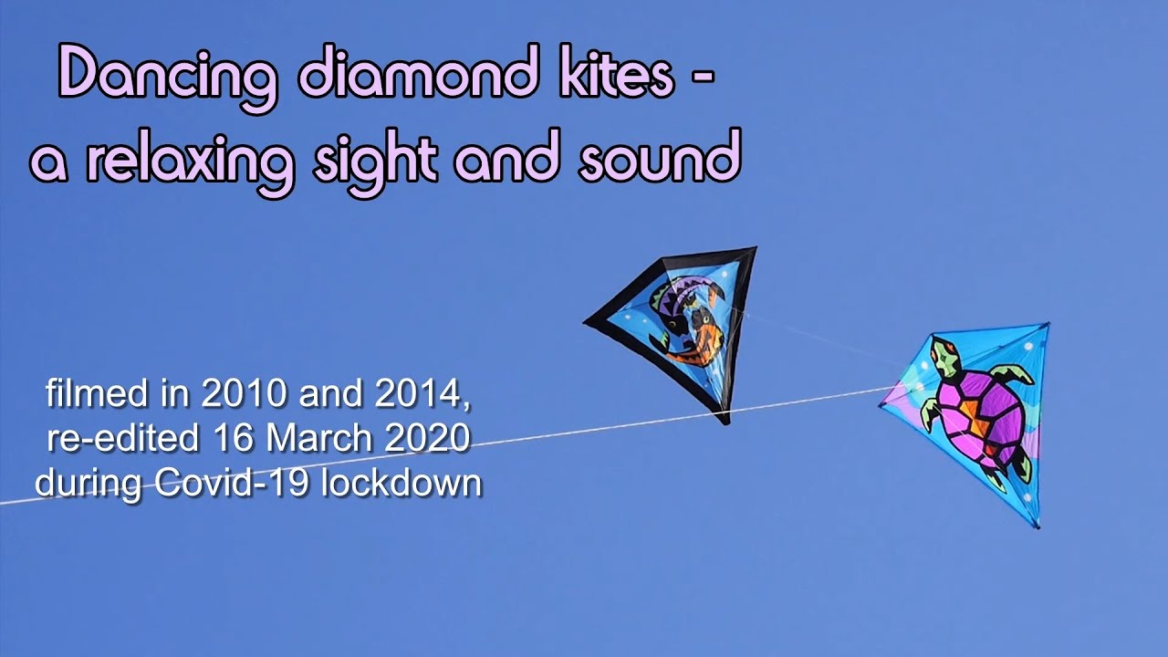 Dancing diamond kites - a relaxing sight and sound - YouTube