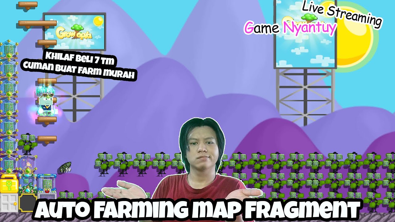 AUTO FARM MAP FRAGMENT PAKAI TM ~ Stream Sahur |LIVE GROWTOPIA ...