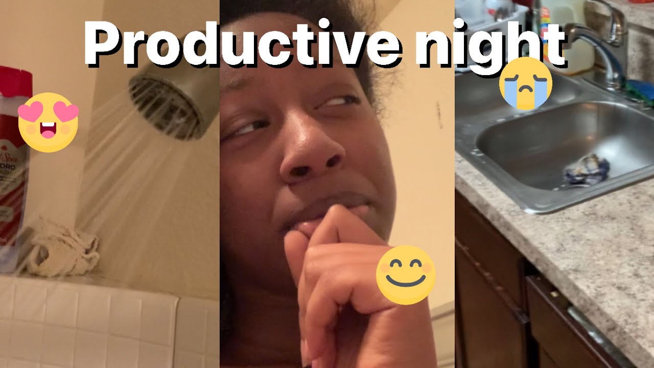 Productive night *cleaning/ routine* - YouTube