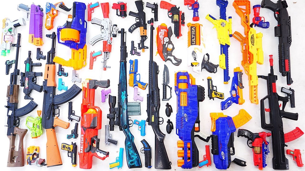 Collecting Tembak Tembakan 7 Sniper Rifles AK47 GUN NEW SUB MACHINE GUN ...