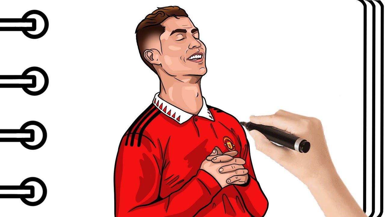 Como Dibujar a CRISTIANO RONALDO Paso a Paso | Mapi Art TV - YouTube