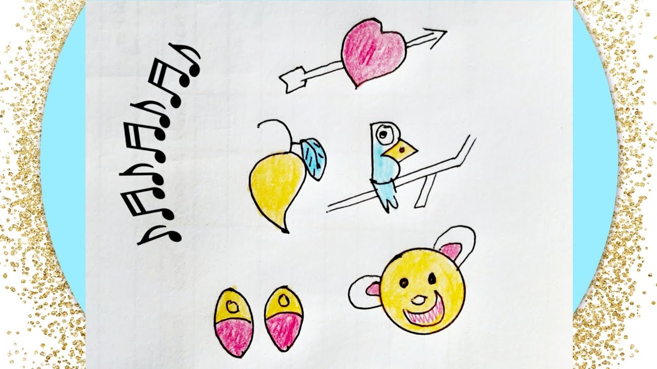 how to draw difference Very simple | east draw ste by step - YouTube