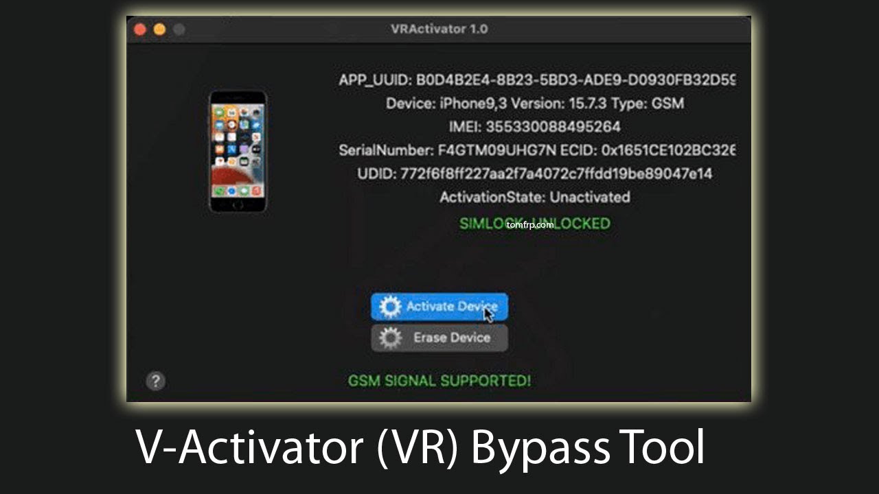 V Activator iPhone Bypass Tool VR Tool With Signal - YouTube