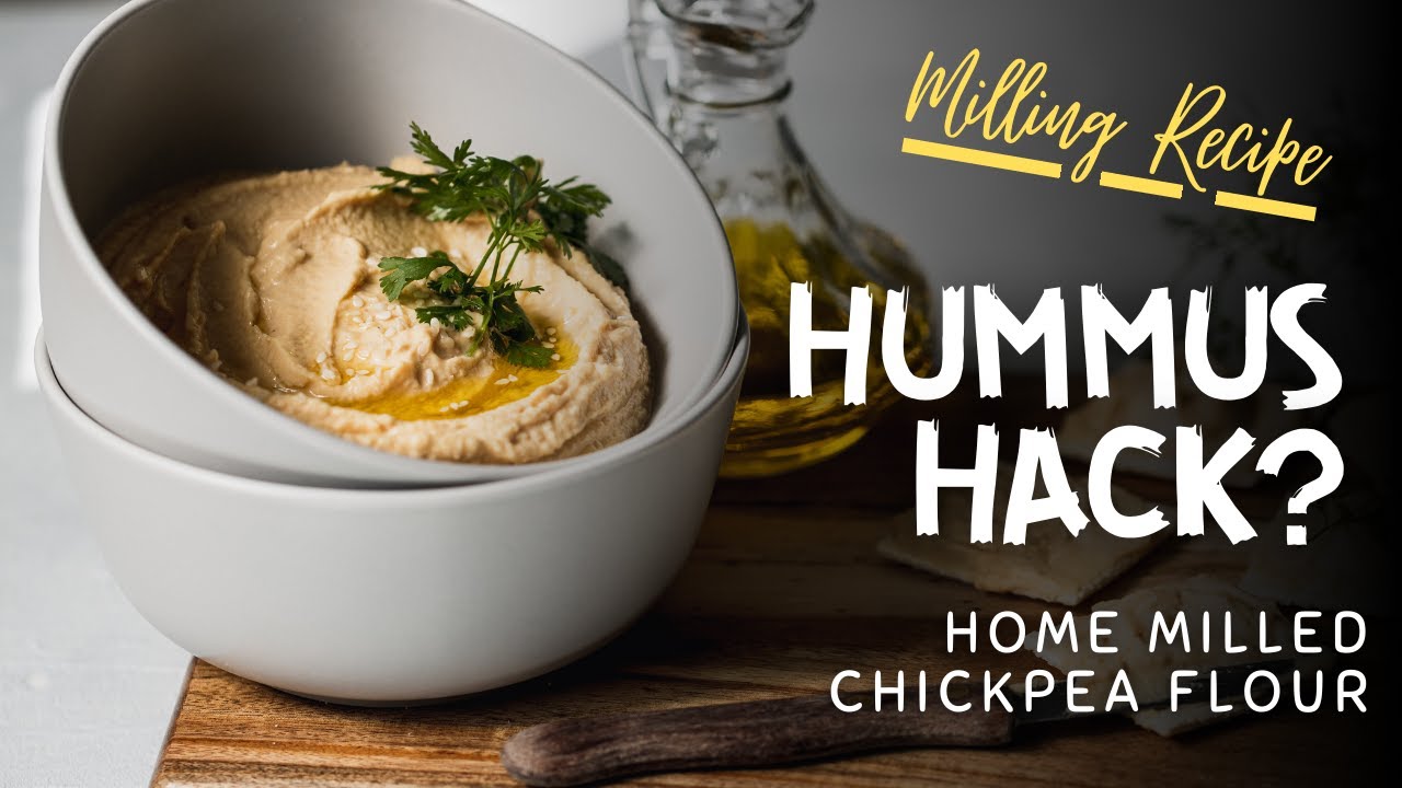 Hummus w/ Dried Chickpeas! | Home Milled Chickpea Flour | Gluten Free ...