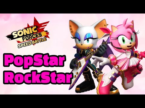 Gameplay PopStar Amy and RockStar Rouge | Sonic Forces: Speed Battle # ...