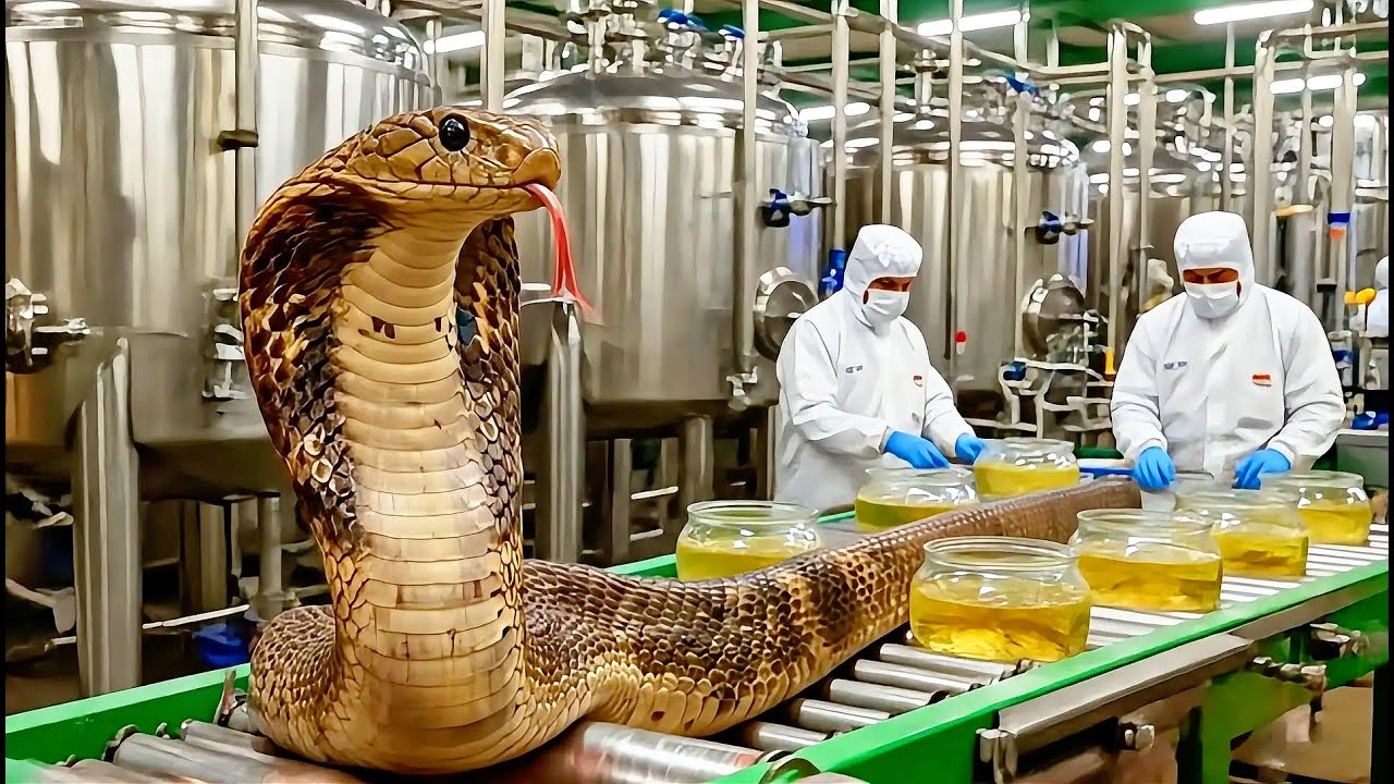 How Inside a Snake Bioprocessing Factory: Venom for Medicine & Leather ...