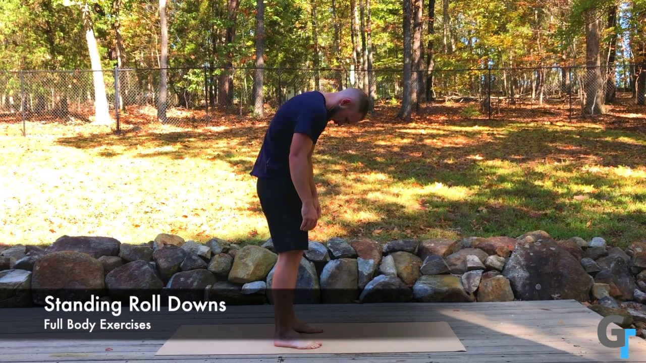 Standing Roll Down - Exercise Demonstration - YouTube
