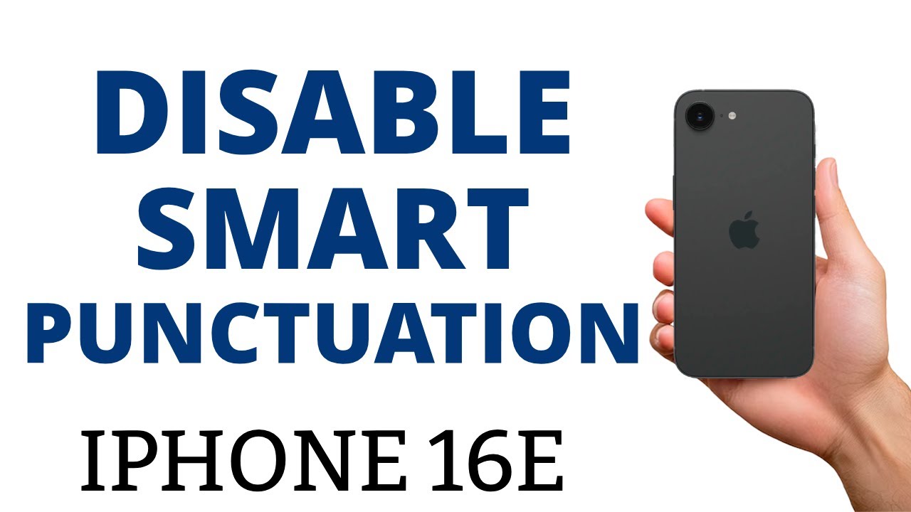 How to TURN OFF the SMART PUNCTUATION on the iPHONE 16e! - YouTube