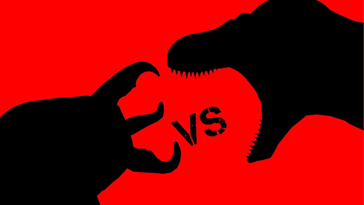 T rex vs graboid (sorry about the quality) - YouTube