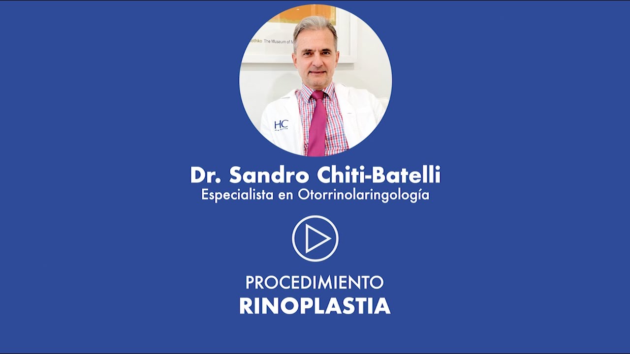 La #Rinoplastia, por el Dr. Sandro Chiti-Batelli - YouTube