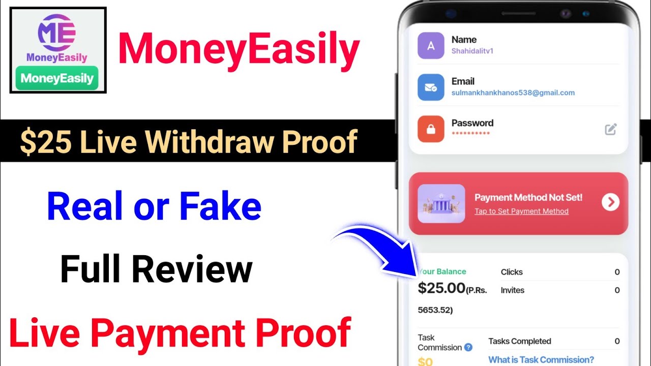 MoneyEasily Site Live Withdraw Proof | MoneyEasily Real or Fake ...