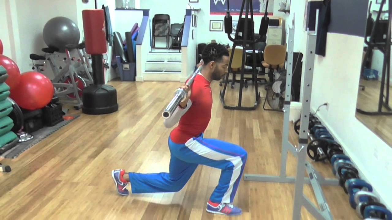 Fitman presents: Barbell Step Back Lunges - YouTube