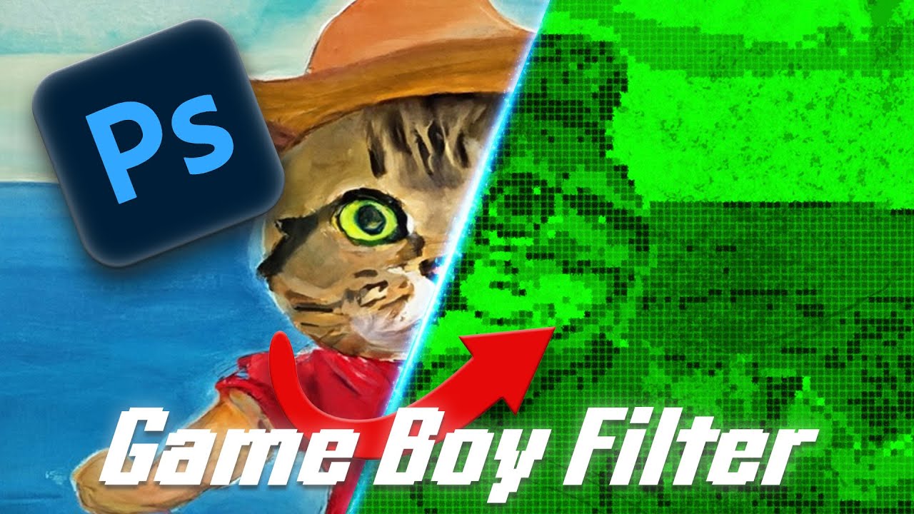 64 Bits Tutorial - Game Boy Filter in Photoshop - YouTube