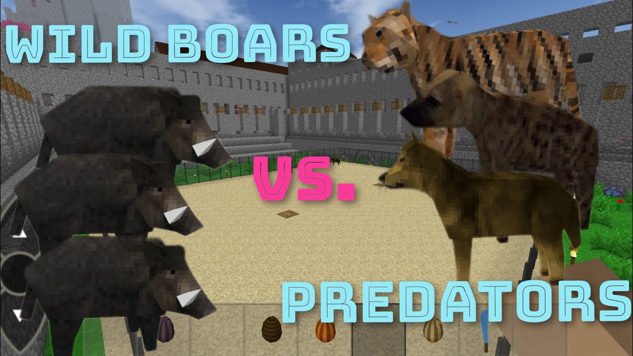 [ARENA] Wild boars vs. many predators in survivalcraft 2. - YouTube