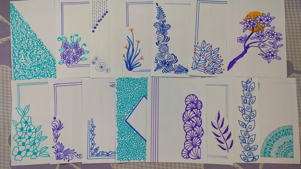 15 BLUE COLOUR FRONTPAGE DESIGN FOR SCHOOL PROJECT/ASSIGNMENT/ NOTEBOOK ...