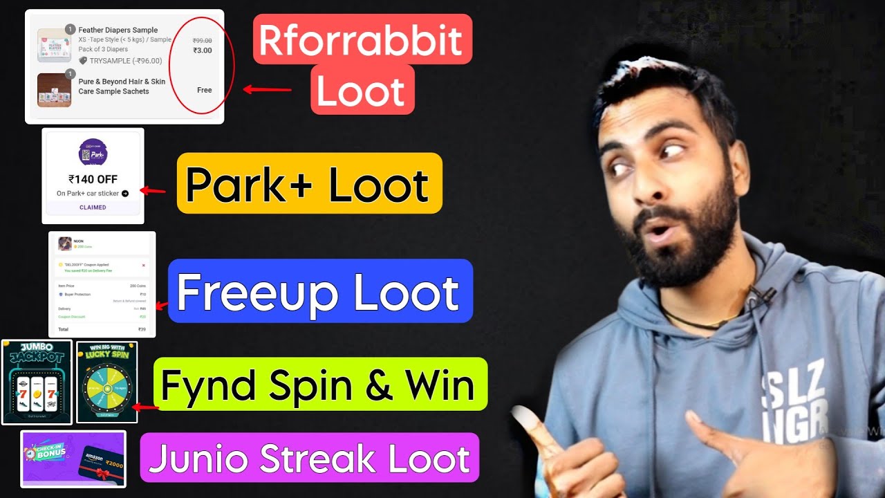 Rforrabbit Loot, Park+ New Loot, Freeup App Loot Offer, Fynd Spin & Win ...