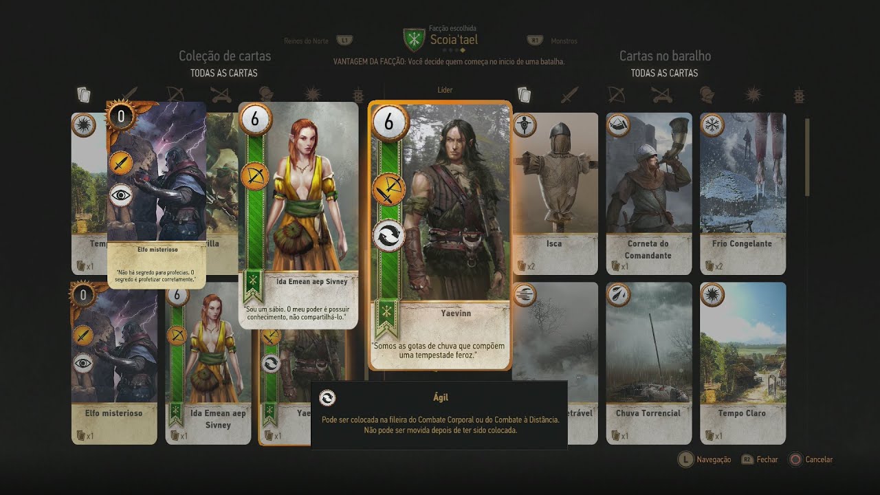 The Witcher 3 - Carta de Gwent "Yaevinn" (Ágil / Scoia'tael) - YouTube
